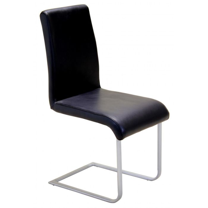 Axminster Black PVC Dining Chairs - Set of 4