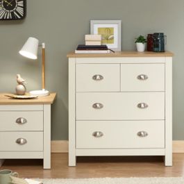 Cream Chest of Drawers - LEDBURY Medium Chest, 4 Drawers