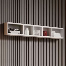 Opulent Orbit Wall Shelf with 5 Compartments - White