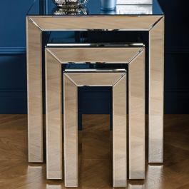 Birlea Valencia Mirrored Trio Nest of Tables