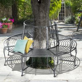 Garden Metal Round Tree Bench