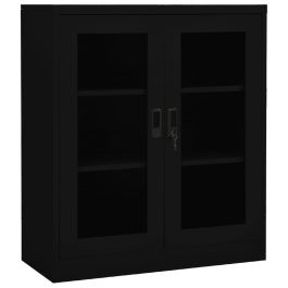 Office Cabinet Black 90x40x105 cm Steel