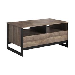 Pinnacle Stash Coffee Table with 2 Drawers - Oak Grande