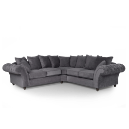 Classic Fabric Corner 4 Seater Sofa Beverley Elegant with Solid Frame ...