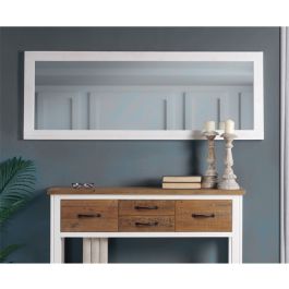 Splatter Reclaimed Wood Extra Long Wall Mirror - White