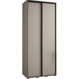Sliding Wardrobe - NELSON 2 Door Wardrobe Cashmere 100cm