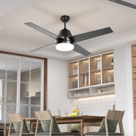 Hester Dual Color Reversible Ceiling Fan with LED Light and Remote ...