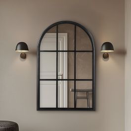 NIGEL Wall Iron Mirror - Black