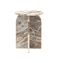 Barstow Amalfi Side Table Elegant Marble Design in Classic Natural