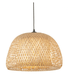 Auburn Rattan Elongated Sphere Pendant Light - Natural