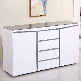 Modern Storage Solution Cardigan High Gloss 2 Door 4 Drawer Sideboard ...