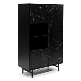 Morrilton Display Cabinet with 2 Doors - Black