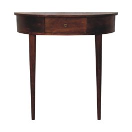 Console Table - GENEVA Console with 1 Drawer Chestnut 80cm