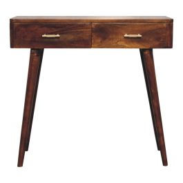 Console Table - DUBLIN Console with 2 Drawer Chestnut 85cm