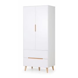 Wardrobe - ASTRAL 2 Door Wardrobe White 80cm
