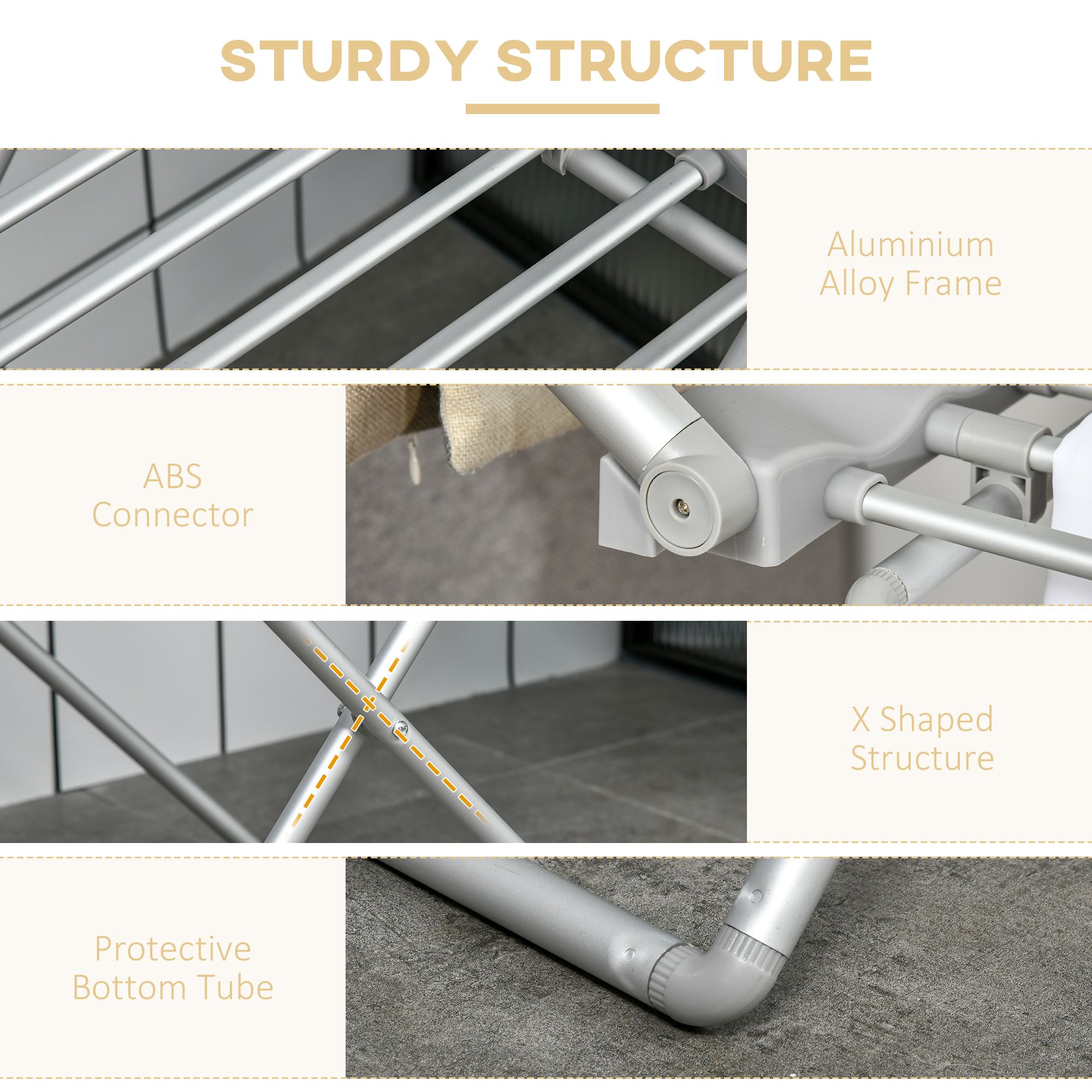Electric Heated Clothes Dryer, Folding Energy-Efficient Indoor Airer ...