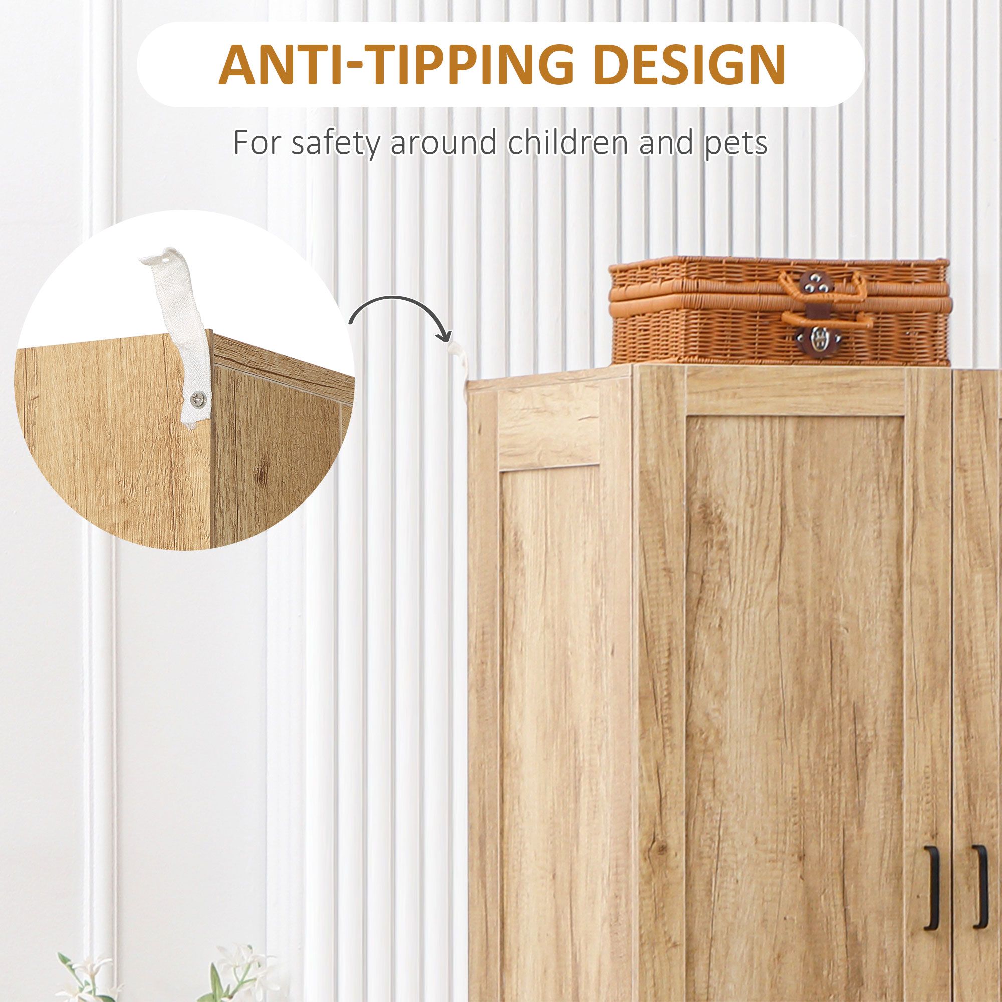 Wardrobe - SERENA 2 Door Wardrobe Natural 80cm