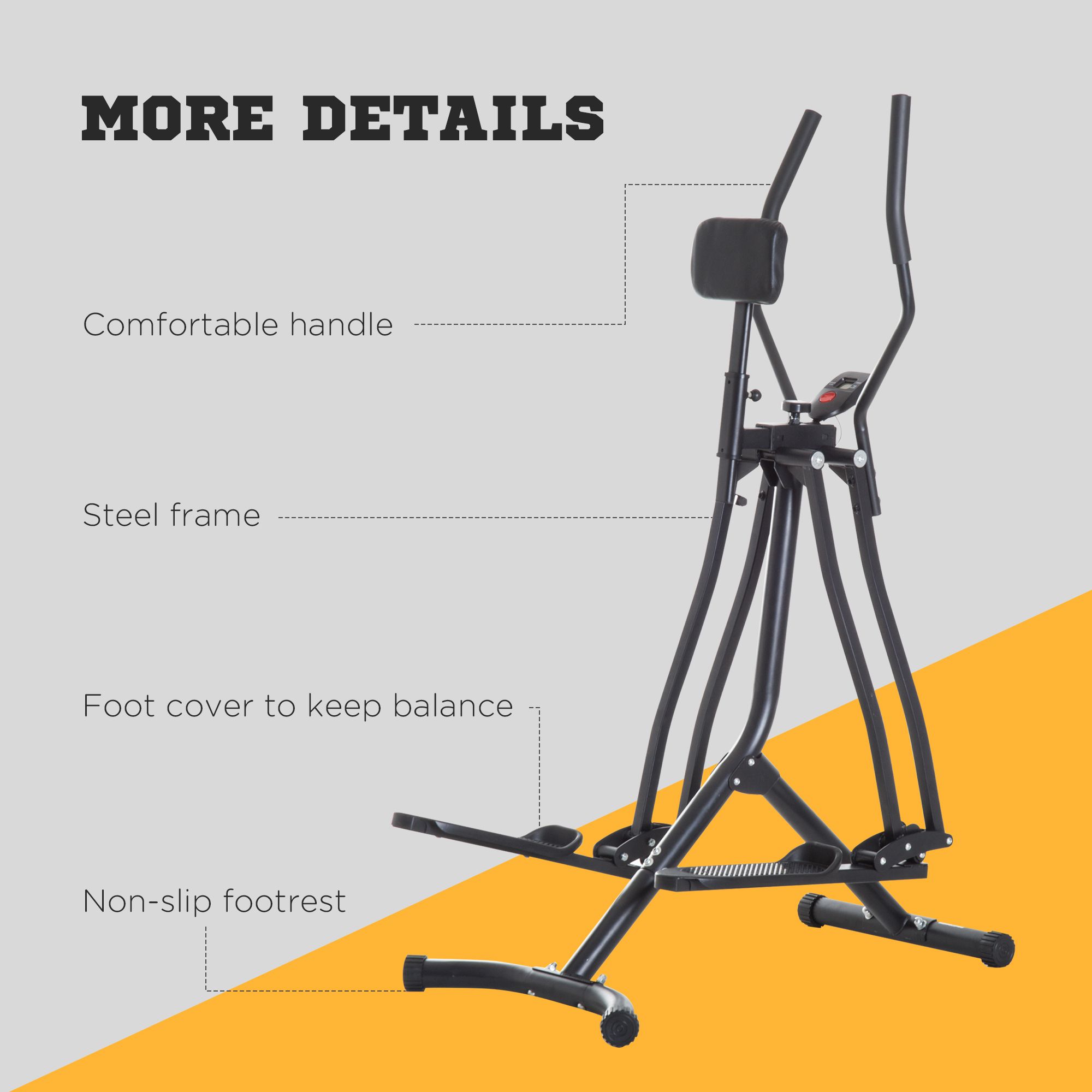 Air Walker Glider Home Gym Cross Trainer Fitness Exercise Machine with ...