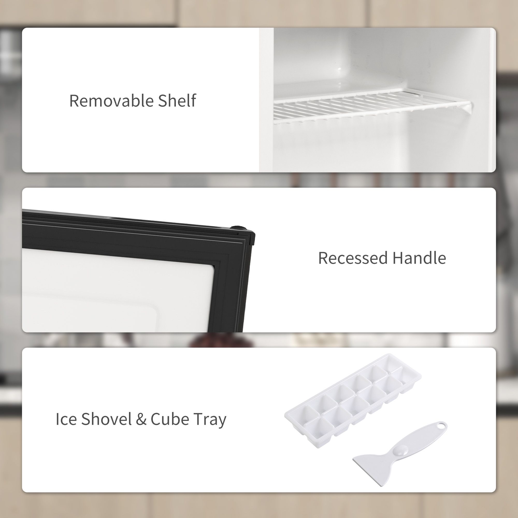 Refrigerator - 35L Mini Freezer Black 47cm