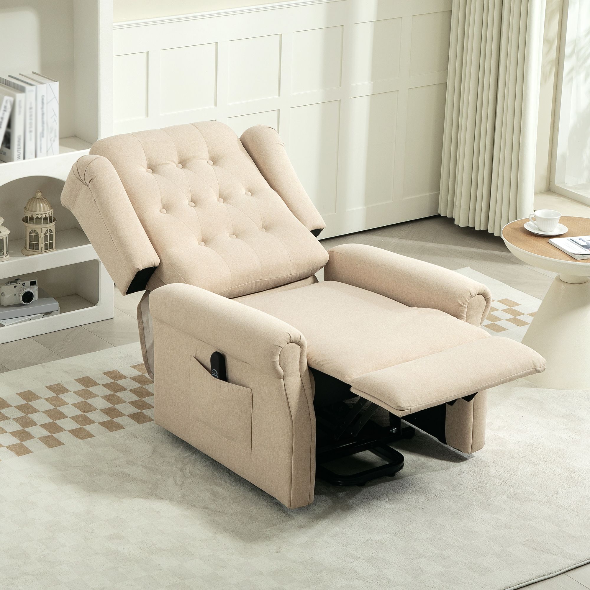HERON 45deg Lifting Riser and Recliner Armchair - Beige