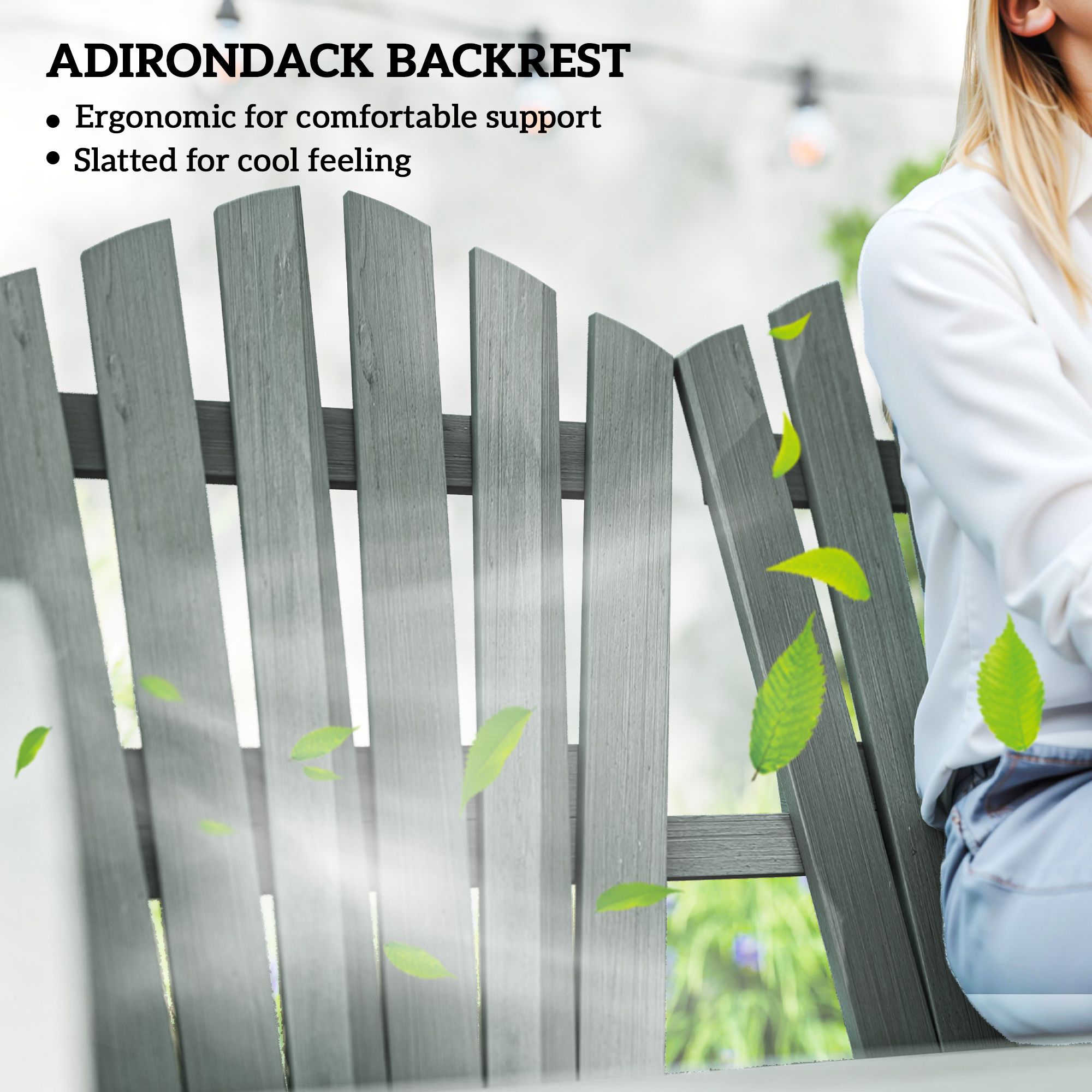 SUNVISTA Fir Wood Love Seats with Wheel-Shaped Armrests, Large Load ...