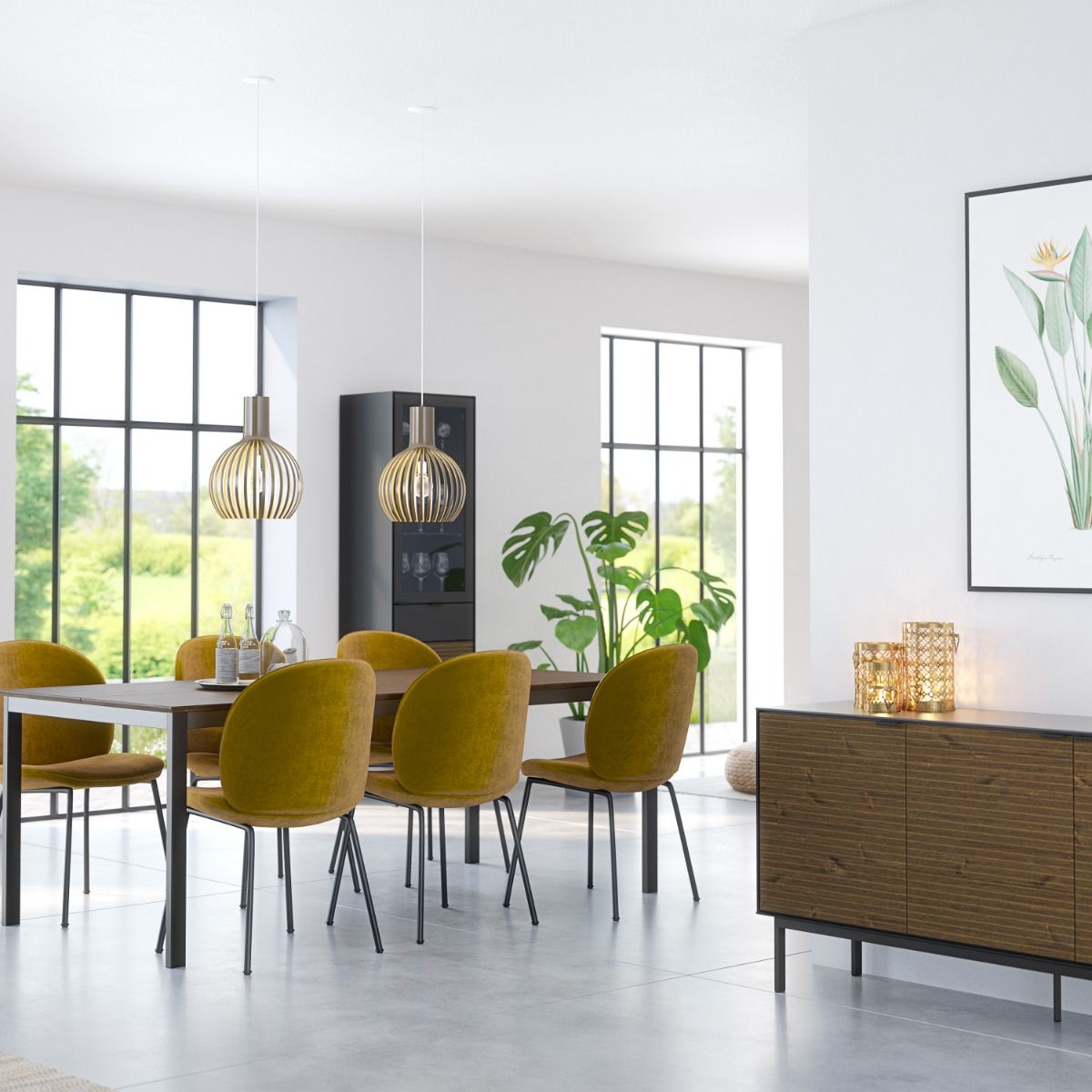 Cavin Granulated Design Bookcase with 2 Door and Drawer - Black Brushed ...