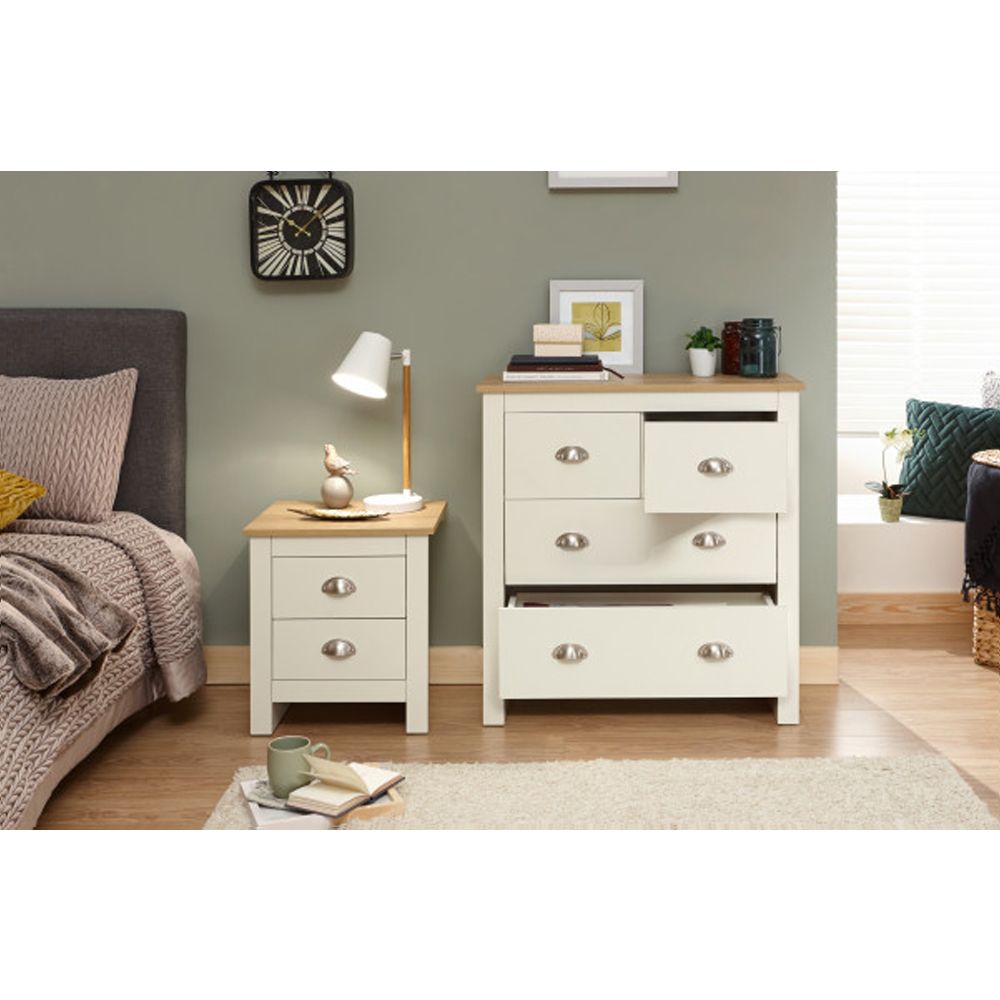 Cream Chest of Drawers - LEDBURY Medium Chest, 4 Drawers