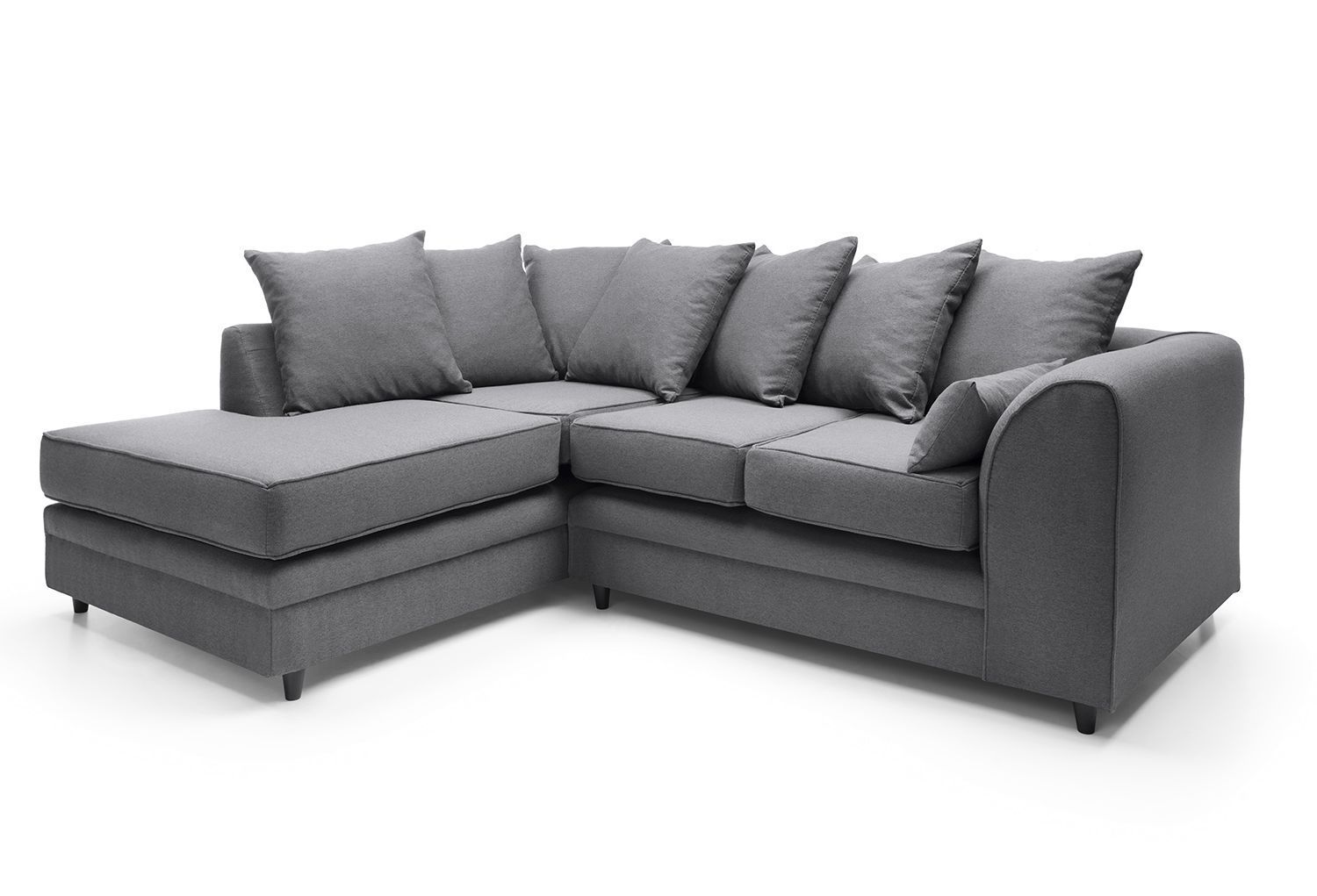 Darcie Corner Sofa - Dark Grey-Left Facing