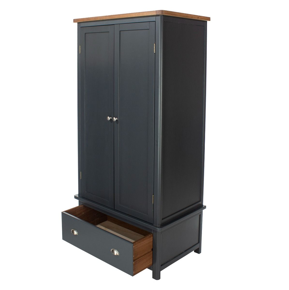 Wardrobe - DIEGO 2 Door Wardrobe Blue 90cm