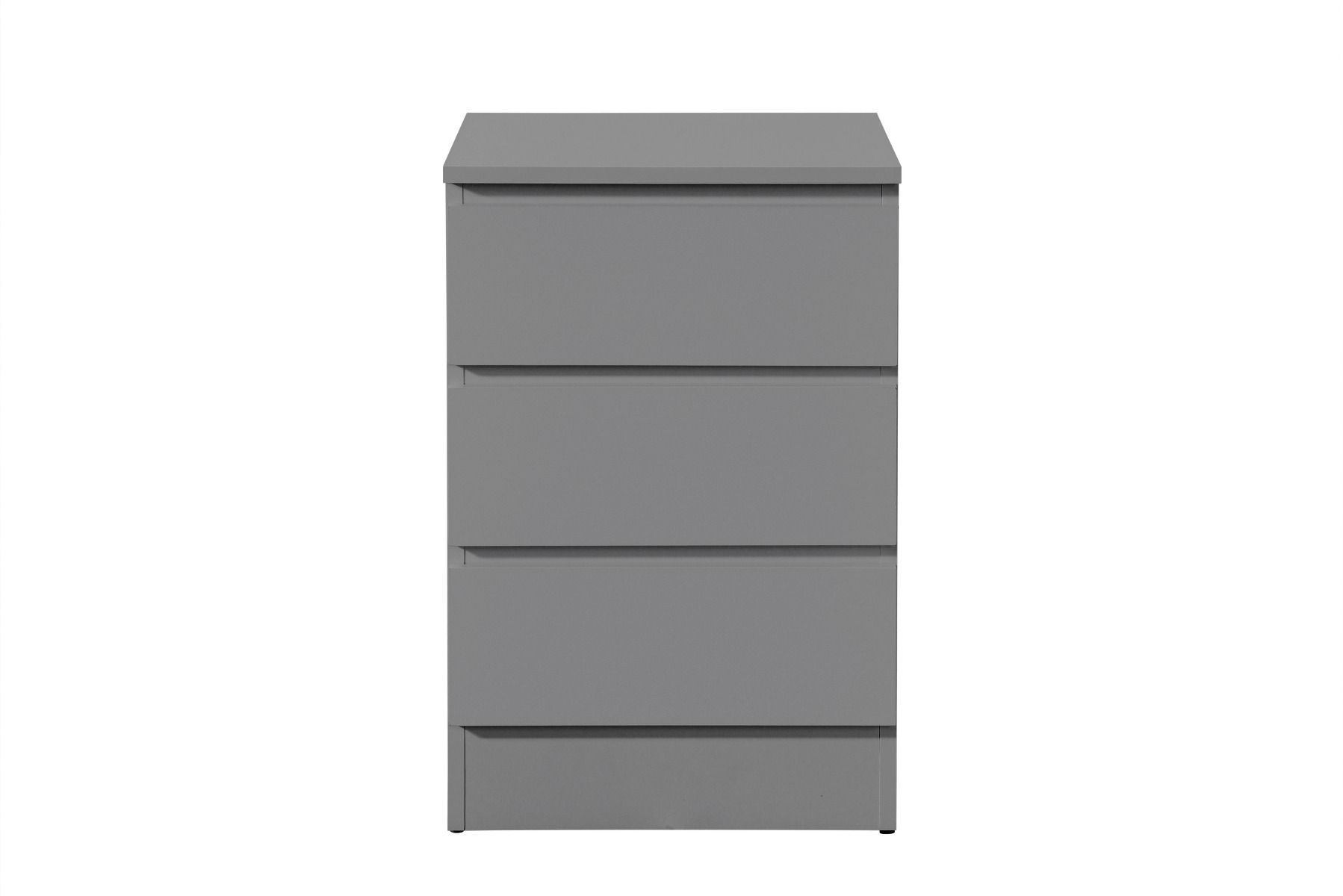 Bedside Table - TROW 3 Drawer Nightstand Grey 40cm