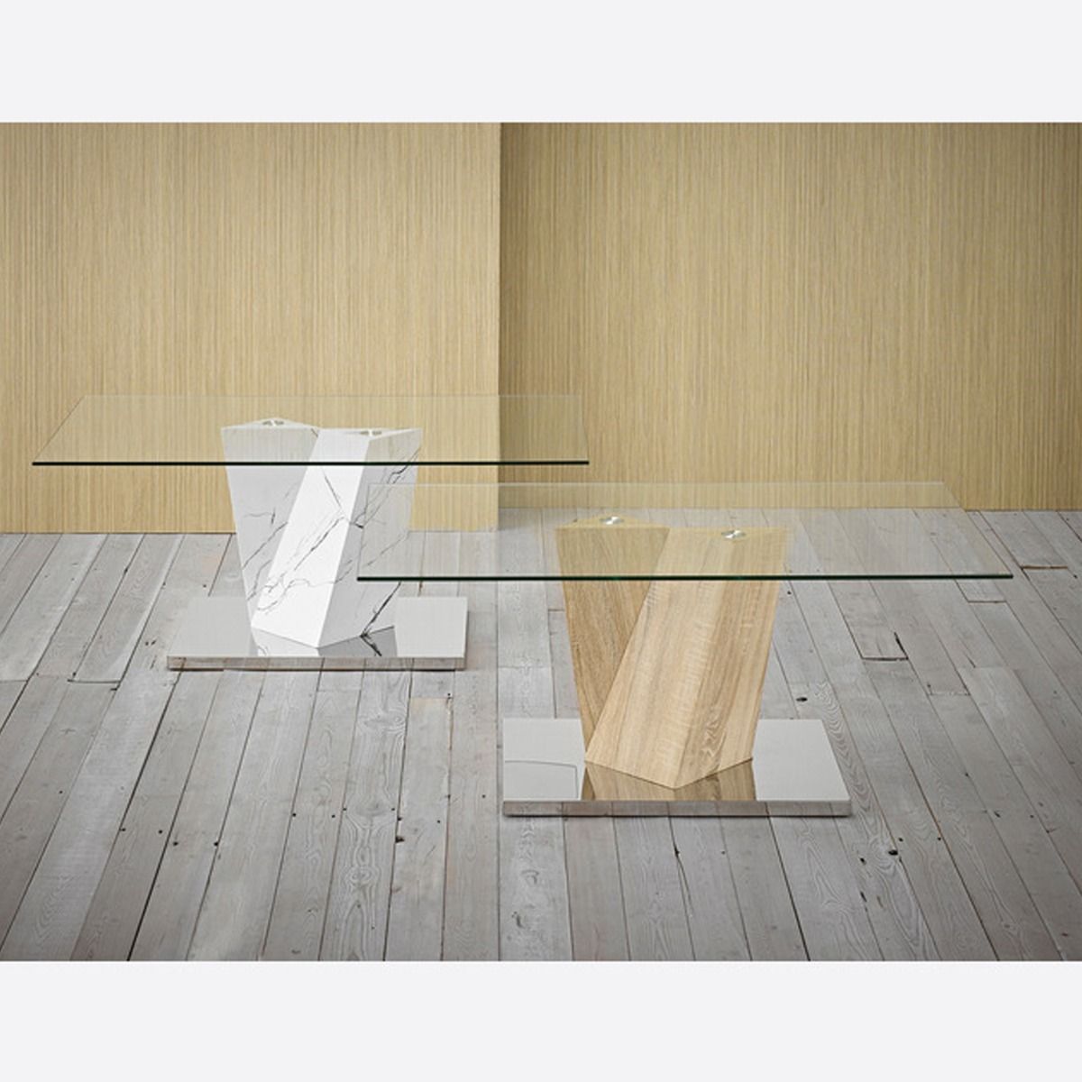 Alpha Coffee Table - Oak Effect Base