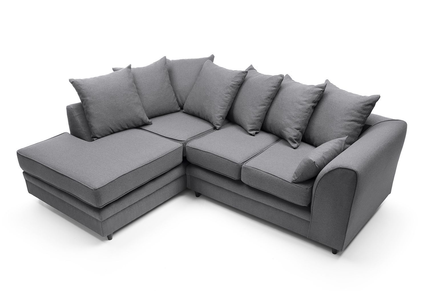 Darcie Corner Sofa - Dark Grey-Left Facing