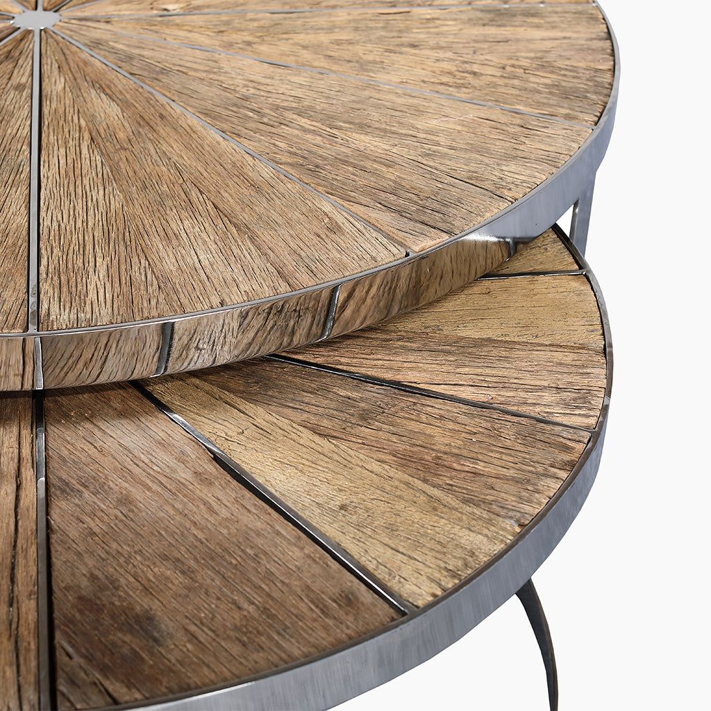 EMBER Reclaimed Wood Nesting Coffee Tables - Natural