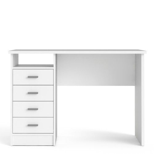 Milton 4 Drawers Computer Desk - White