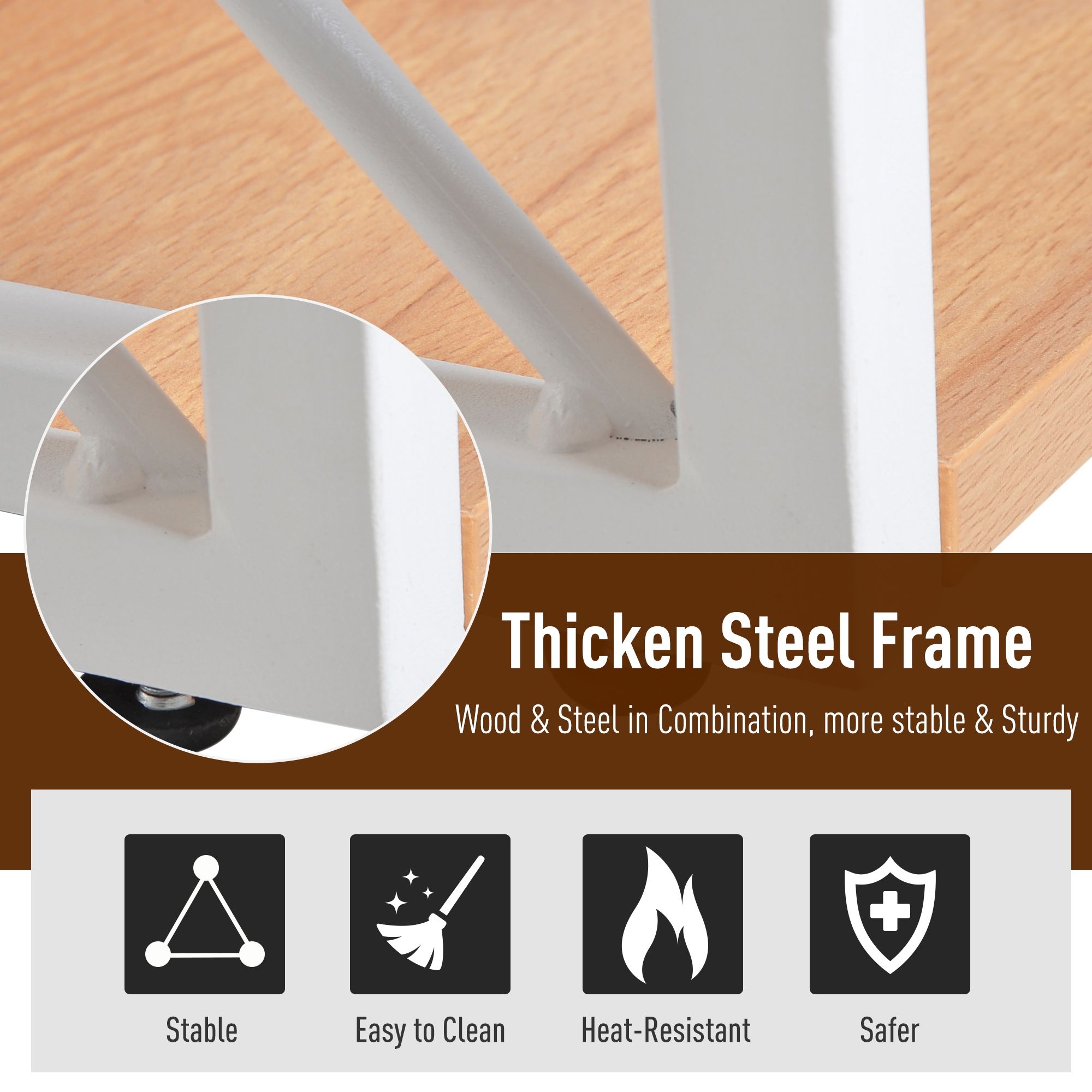 3 Tier Wooden Shelf Freestanding Rack