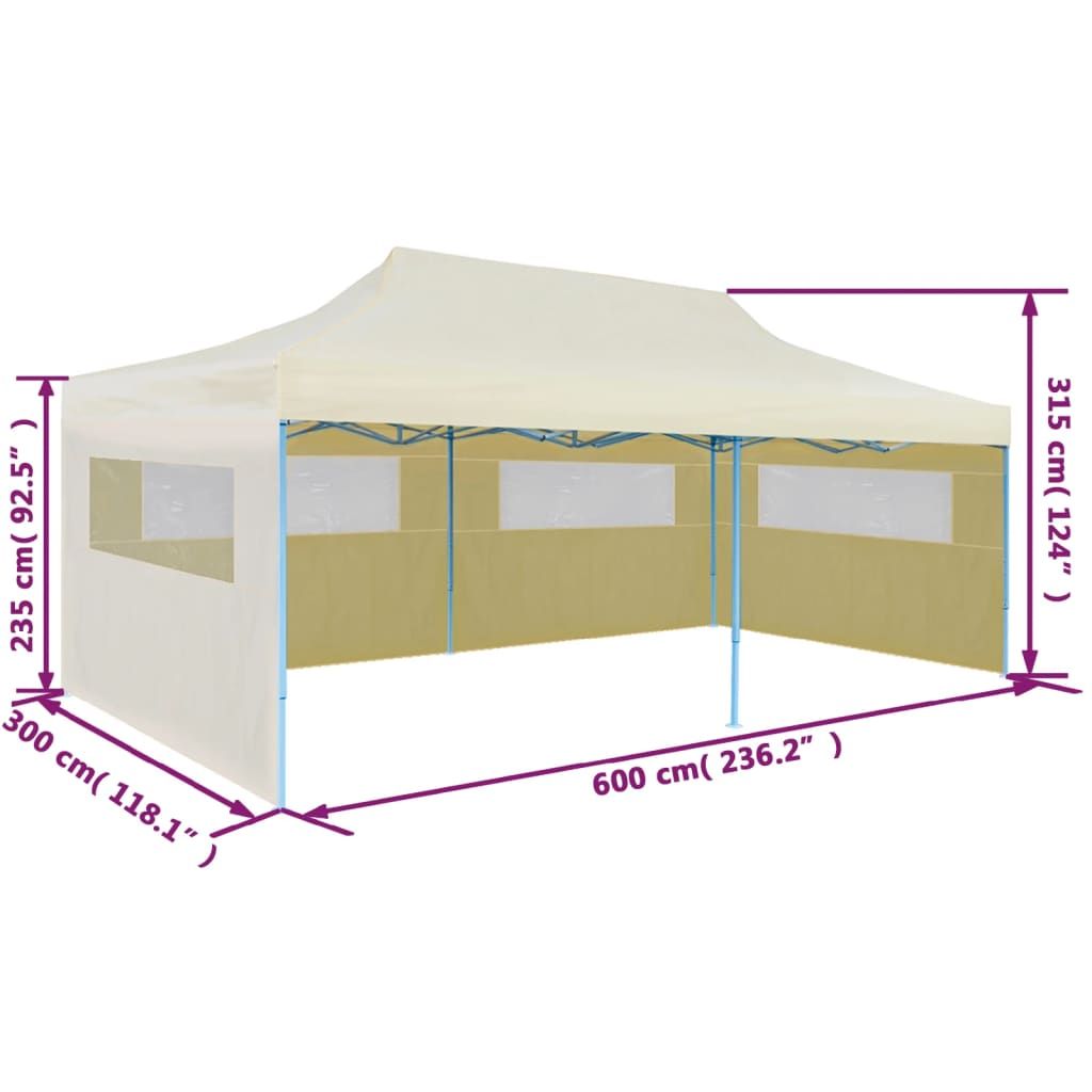 Cream Foldable Pop-up Party Tent 3 x 6 m