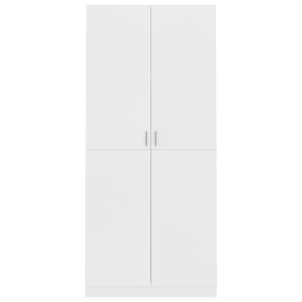 Wardrobe - VALLETTA 2 Door Wardrobe White 90cm
