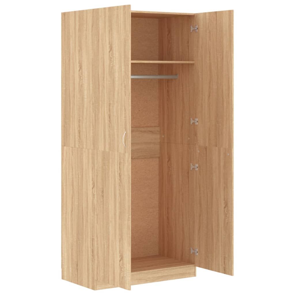 Wardrobe - VALLETTA 2 Door Wardrobe Sonoma Oak 90cm