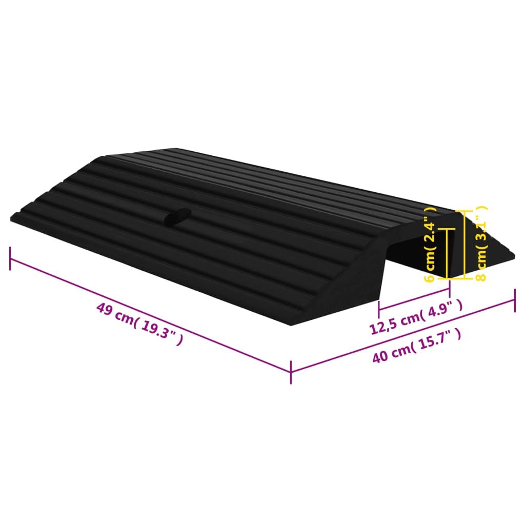 Bridge Threshold Ramps 3 pcs 49x40x8 cm Rubber