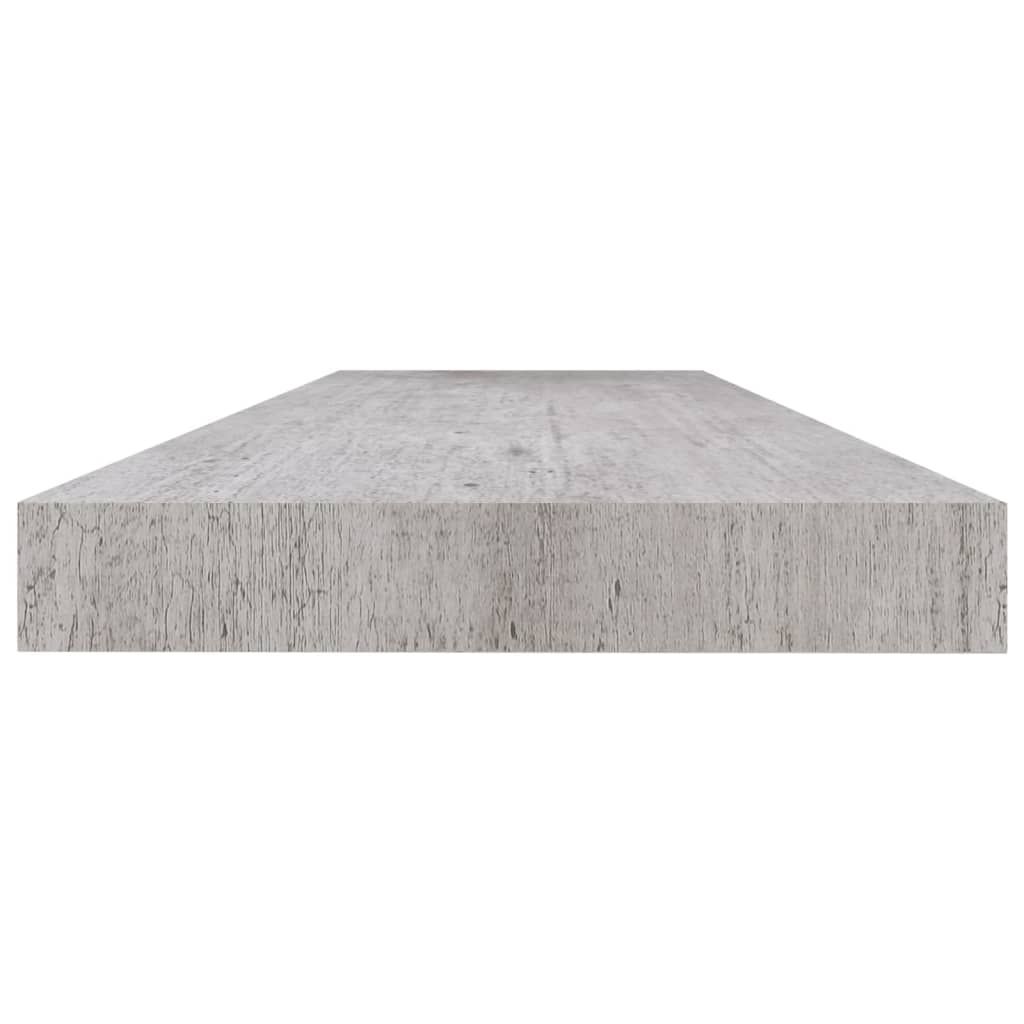 Floating Wall Shelf Concrete Grey 120x23.5x3.8 cm MDF