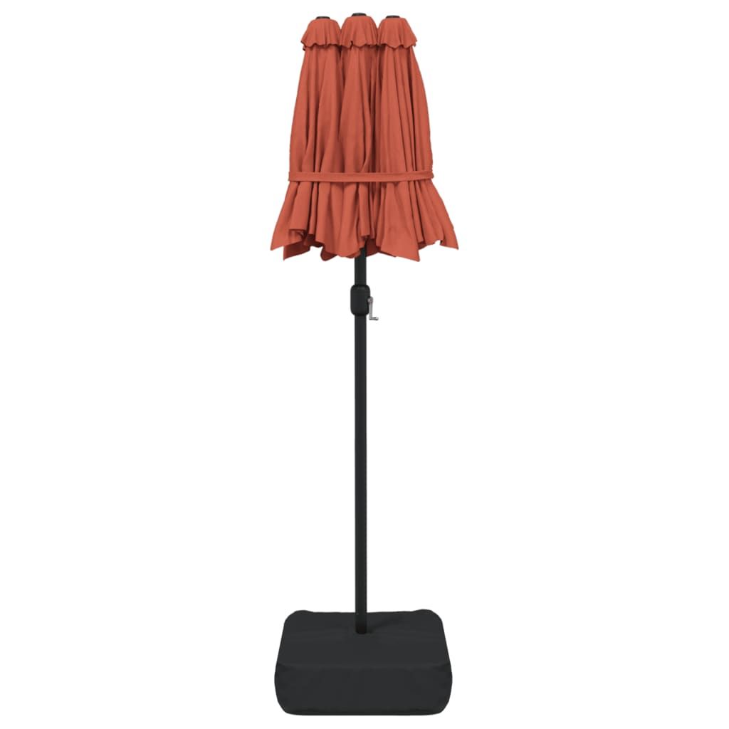 Double-Head Parasol Terracotta 316x240 cm