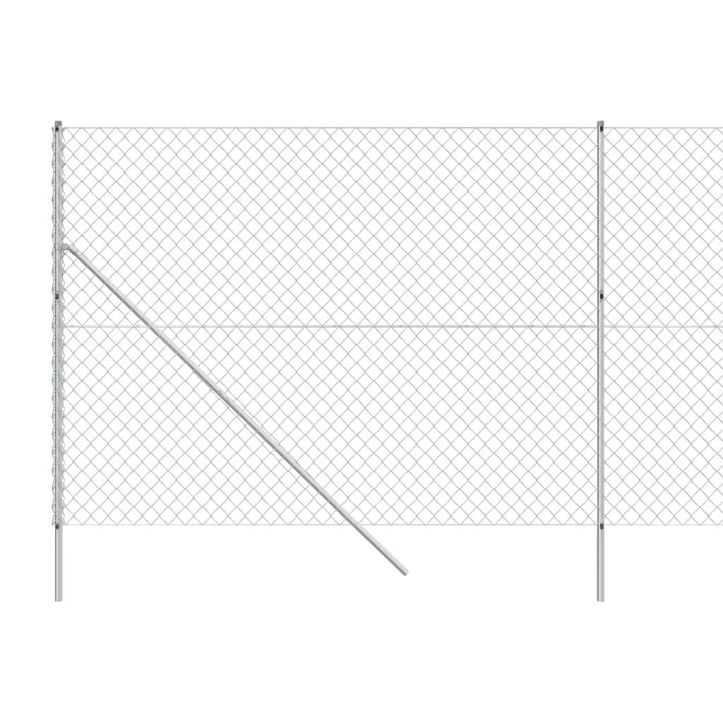 Chain Link Fence Silver 1.6x25 m