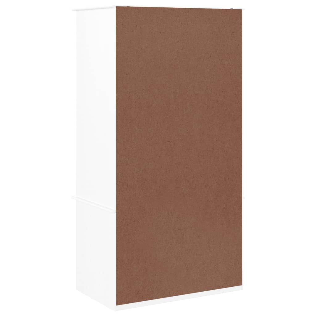 Wardrobe - AHESTON 2 Door 2 Drawer Wardrobe White 90cm