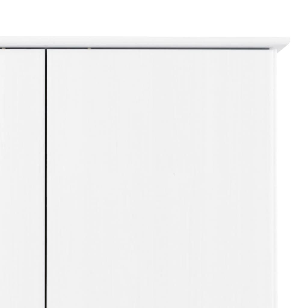 Wardrobe - AHESTON 2 Door 2 Drawer Wardrobe White 90cm