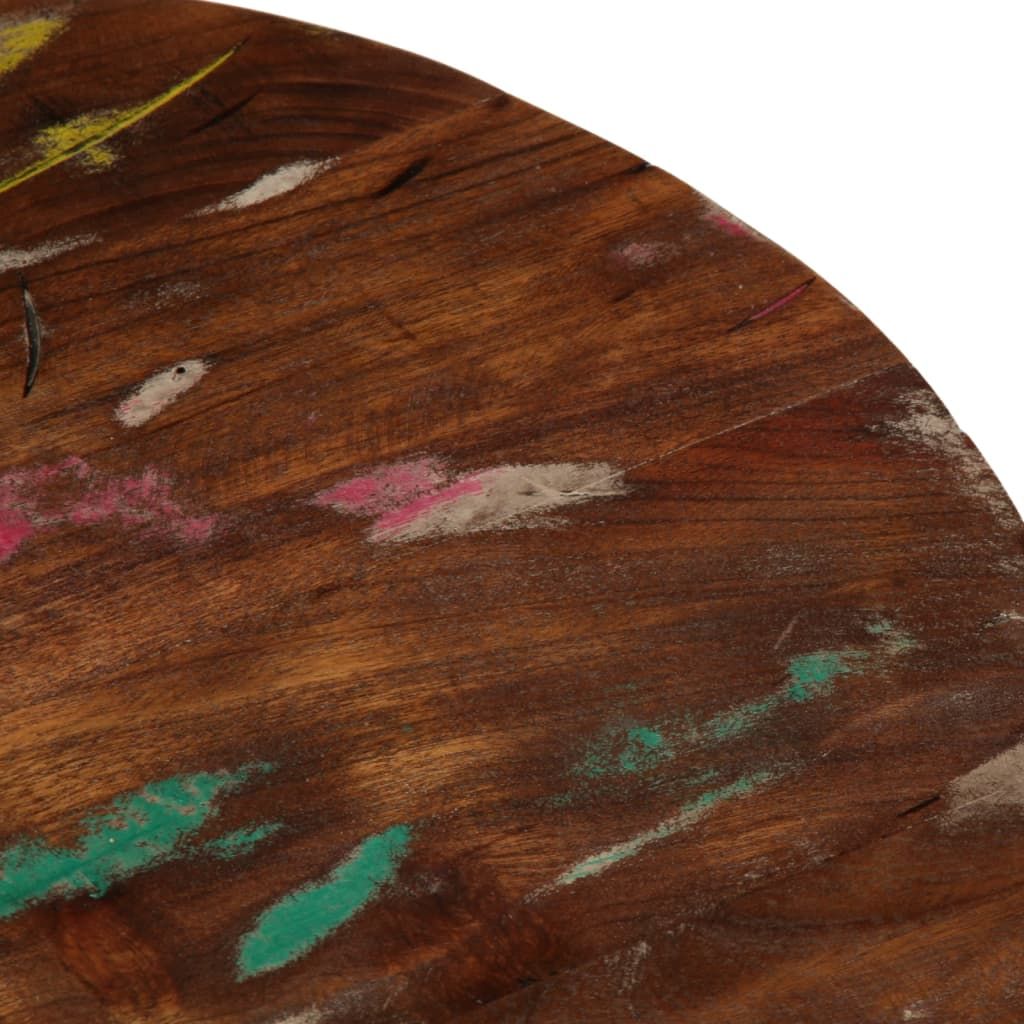 Table Top 90x2.5 cm Round Solid Wood Reclaimed