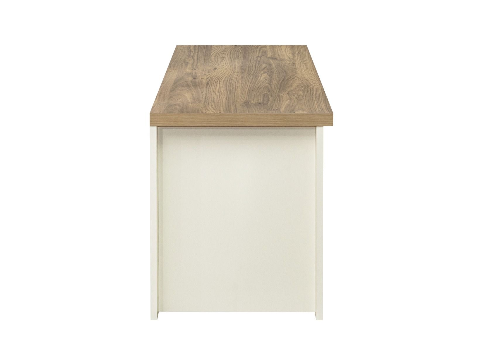 Modern Design Oak Top Single Door Corner Small Tv Table - Cream