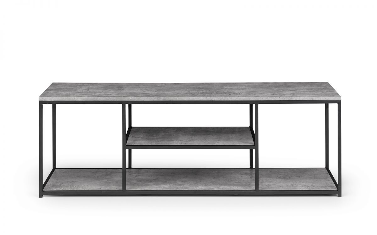 Staten Metal Frame TV Unit - Concrete Effect