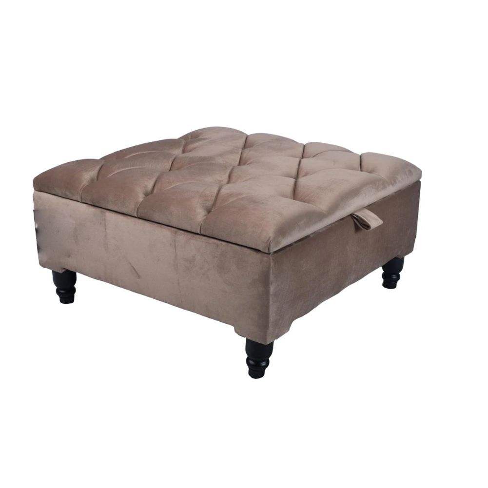 Handmade Square Ottoman Footstool With Storage Box - 11 Colours