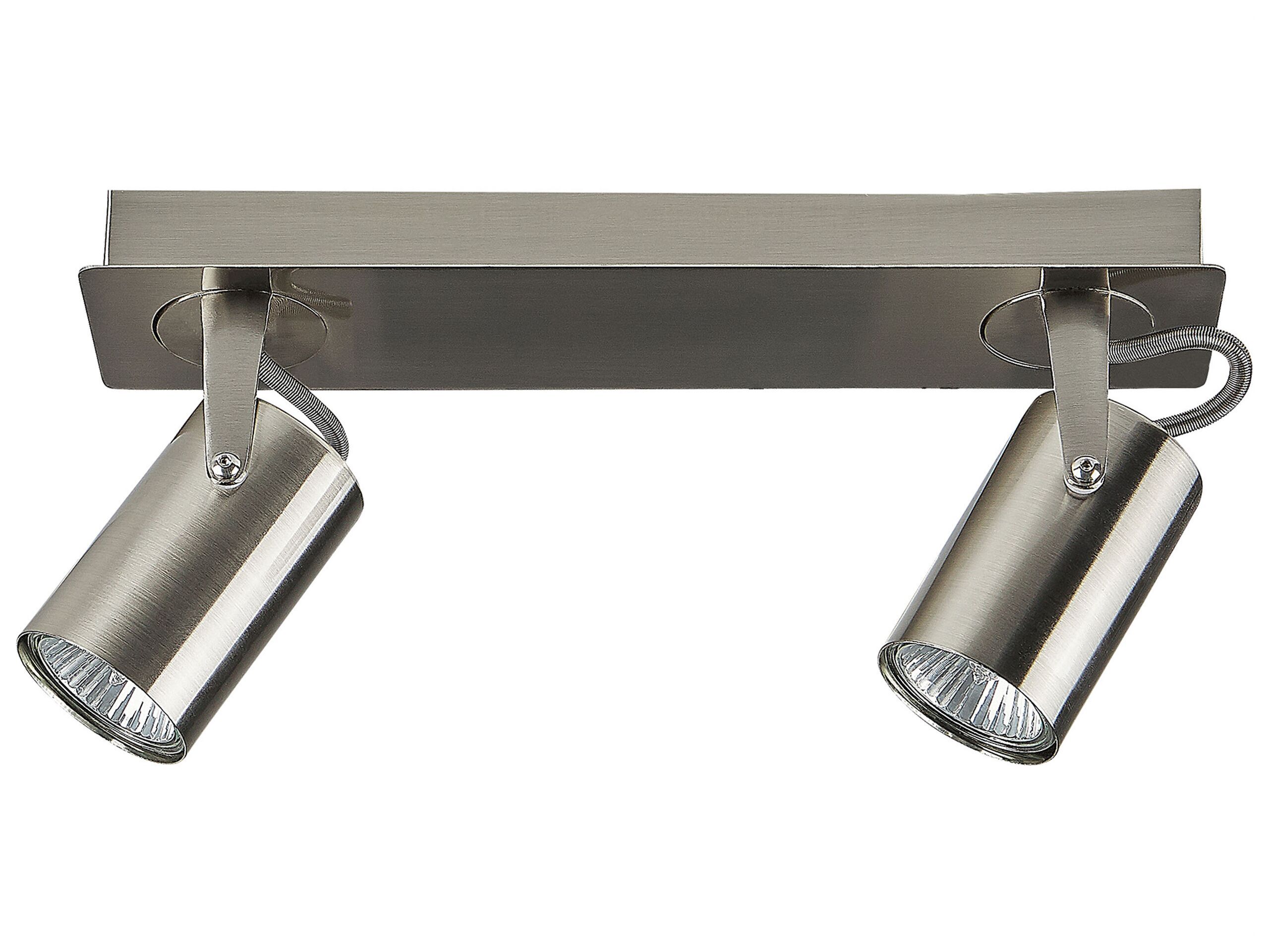 2 Light Spotlight Metal Bar Silver KLIP
