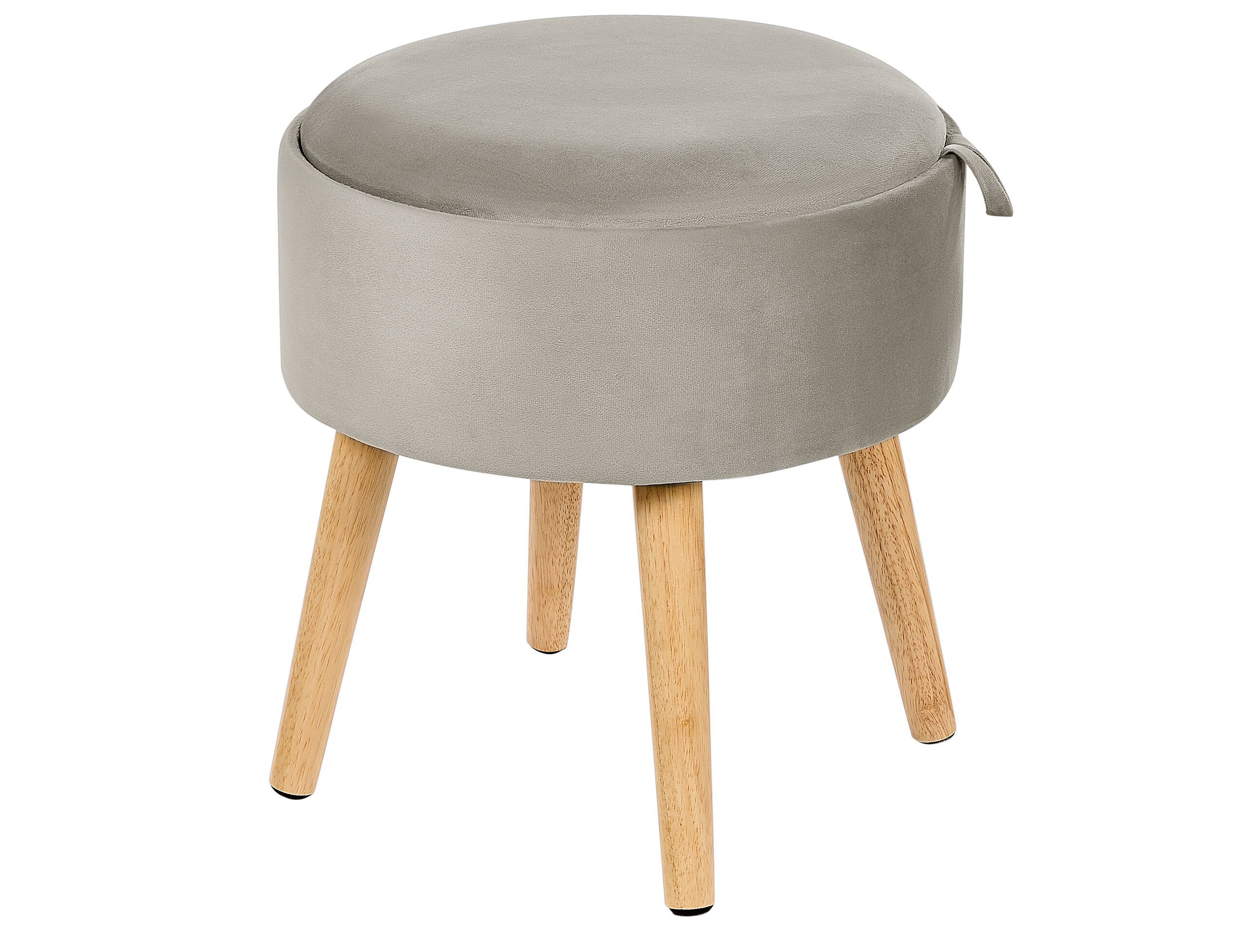 Velvet Storage Stool Grey NEELY